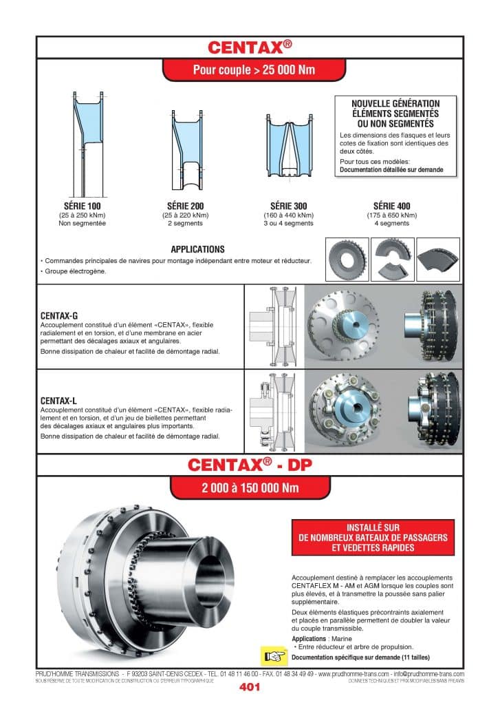 Page 401 - CENTAX® & CENTAX® - DP - Prud'homme Transmissions
