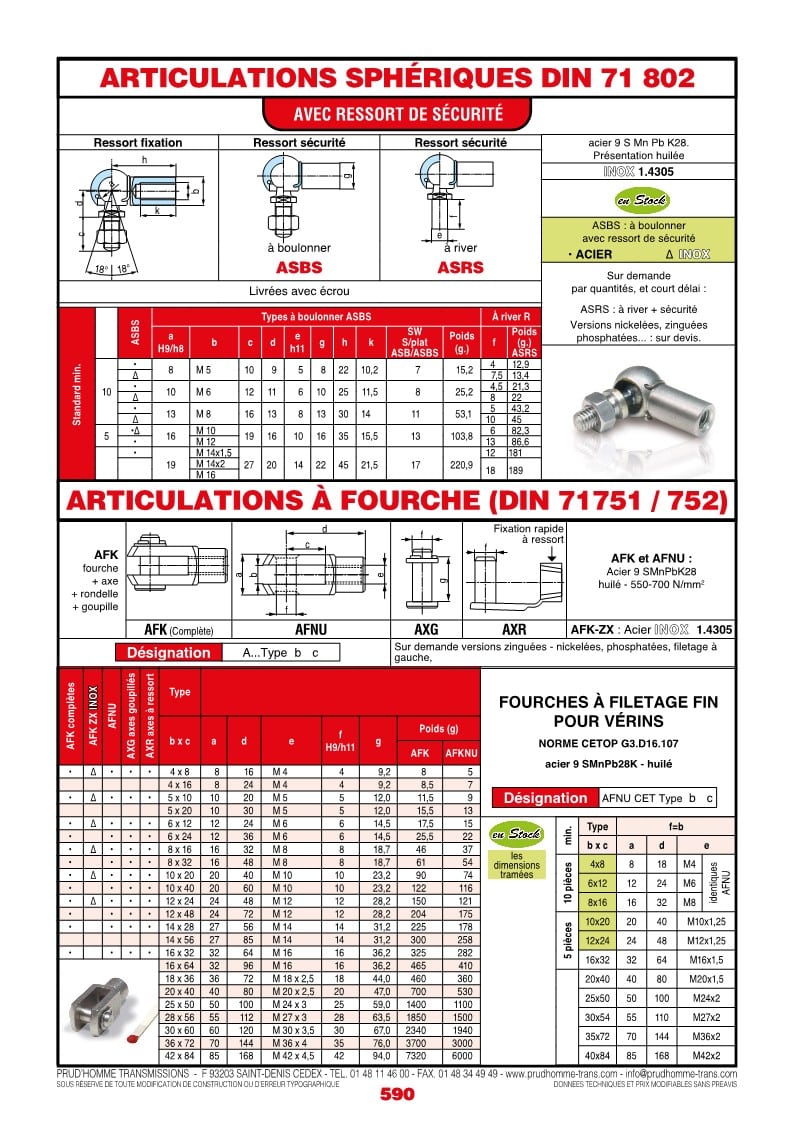 Page 590 - ARTICULATIONS SPHÉRIQUES DIN 71 802 & ARTICULATIONS À ...